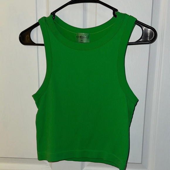 eye candy | Tops | Eye Candy Vibrant Green Ribbed Tank Top | Poshmark